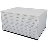 Heavy Duty Traditional Style A1 6 Drawer Plan Chest, Light Grey Wooden ...