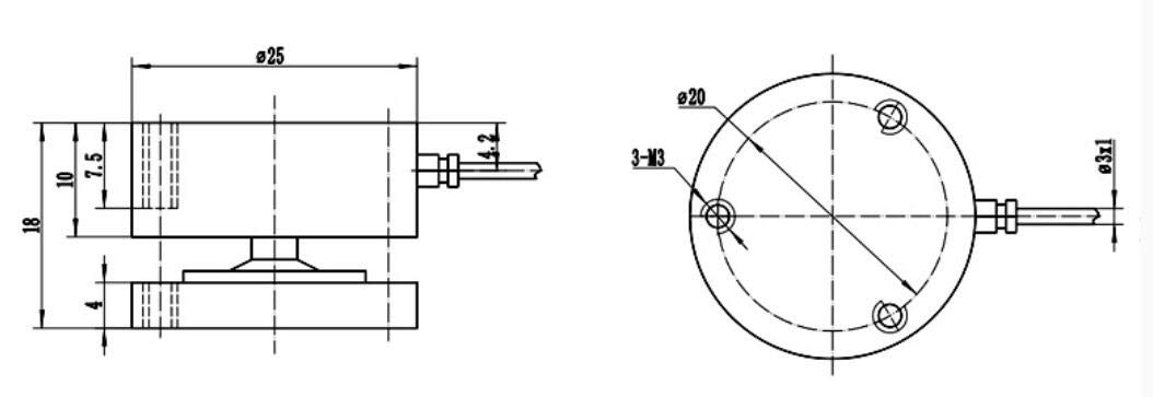 2T Flat Membrane Box Load Cell Sensor Instantaneous Impact Force ...