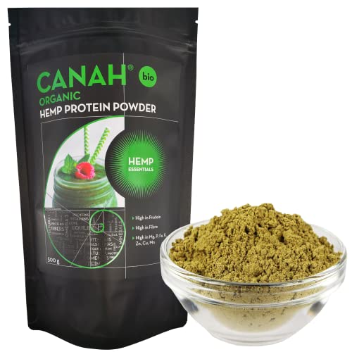 Organic Hemp Protein Powder by Canah 500 Grams – High in Protein Omega ...