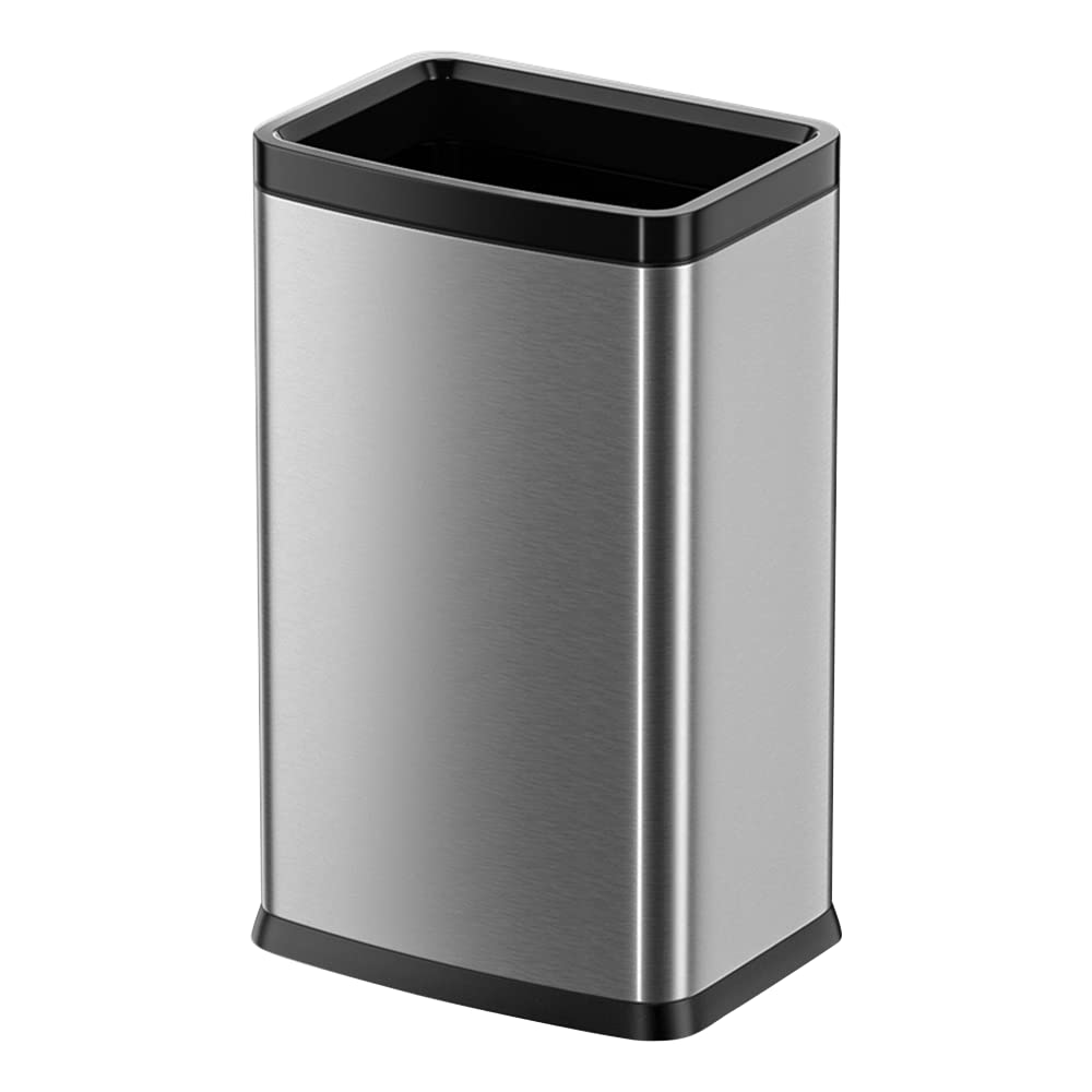keling 25L/6 Gallon Stainless Steel Square Trash Can, Large Kitchen ...