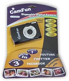 Amazon.com: 1 Disposable Digital Camera. CamFun. Video Webcam Photo ...