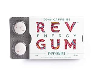 Amazon.com : Rev Gum Caffeine Energy Gum | 100mg of Caffeine per Gem ...