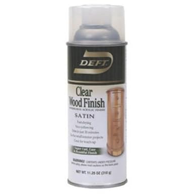 Deft 037125017132 Interior Clear Wood Finish Satin Lacquer with 12.25 ...