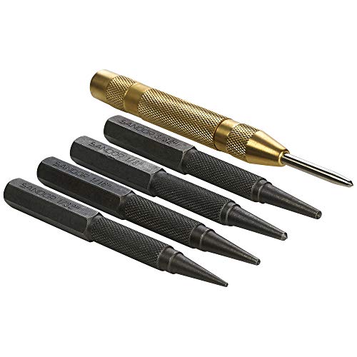 Juego de punzones y punzones para colocar clavos de 5 piezas con punzón ...