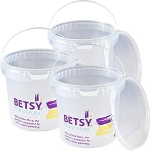 Plastic Paint Containers with lids - Pack of 3 Paint Storage Pots ideal ...