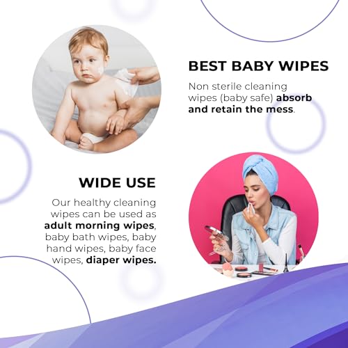 AMZ Medical Supply Sensitive Baby Wipes Unscented 6.7" x 7.7". Pack of ...