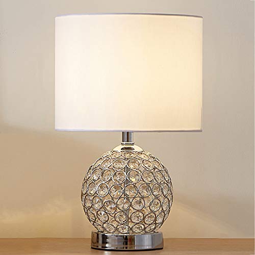 SOTTAE Elegant Design Small Crystal Lamp Base Living Room Bedroom ...