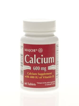 Amazon.com: Calcium with Vitamin D Tablets, Calcium 600MG+VIT D3 400 IU ...