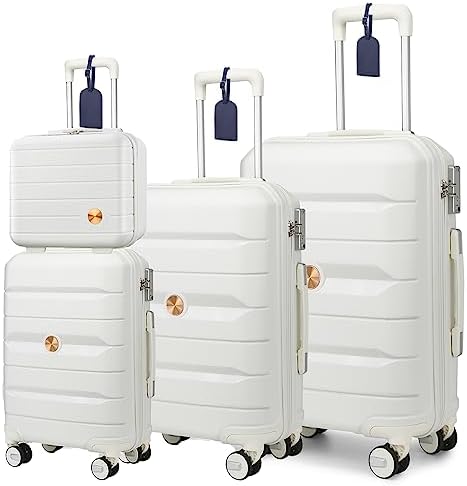Somago Luggage 3 Piece Set Suitcase Spinner Hardshell Lightweight TSA ...