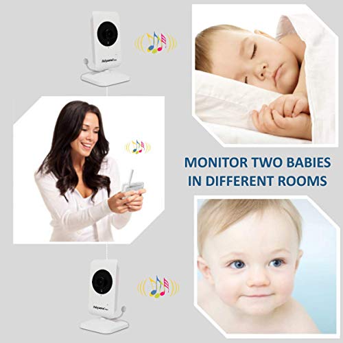 Babysense Video Baby Monitor 3.5" Display with 2 Cameras ...