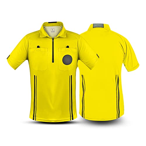 WEARCOG Men's Pro Soccer Referee Shirt | Half Sleeve Jersey, Ref ...