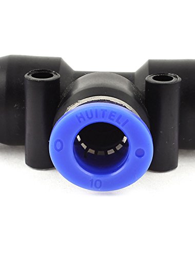 3 Way Tee Push In Pneumatic Quick Release 10mm Tube Fittings 10 Pcs