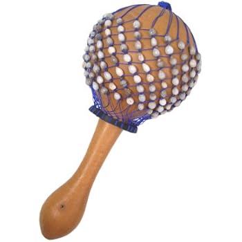 Amazon.com: Axatse African Shaker - Maraca, Rumba Shekere - 8" X 15 ...
