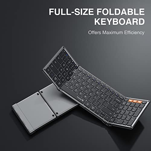 Protoarc Foldable Bluetooth Keyboard Xk01 Full Size Folding Wireless Keyboard With Number Pad