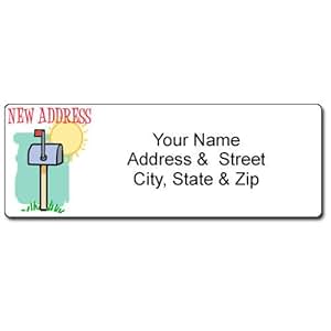 Amazon.com : New Address Mailbox Label - Customized Return Address ...
