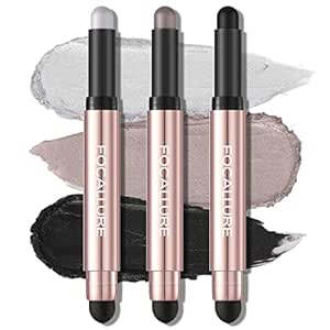 Amazon.com : FOCALLURE 3 Pcs No Crease Eyeshadow Sticks,Shimmer & Matte ...