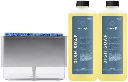 EZPULL EZBRND Eversoft Countertop Dish Soap Dispenser with Sponge ...