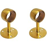 Amazon.com: NELXULAS Stainless Steel Heavy Duty Closet Rod,Curtain Rod End Supports Socket ...