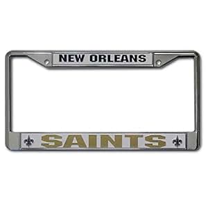 Amazon.com: New Orleans Saints Chrome License Plate Frame: Sports ...
