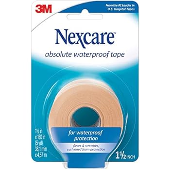 Amazon.com: Nexcare Absolute Waterproof first Aid Tape, 1.5" X 5 Yd ...
