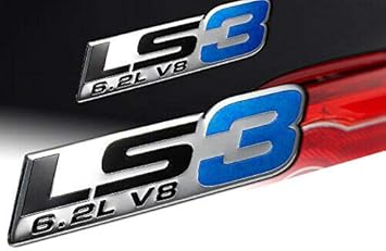 Amazon.com: LS3 6.2L V8 Engine Emblems Badges Nameplates Compatible ...