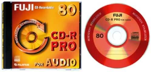 Fuji CD-R80 Pro Audio disc Pack 10 cdr recordable discs blank media ...