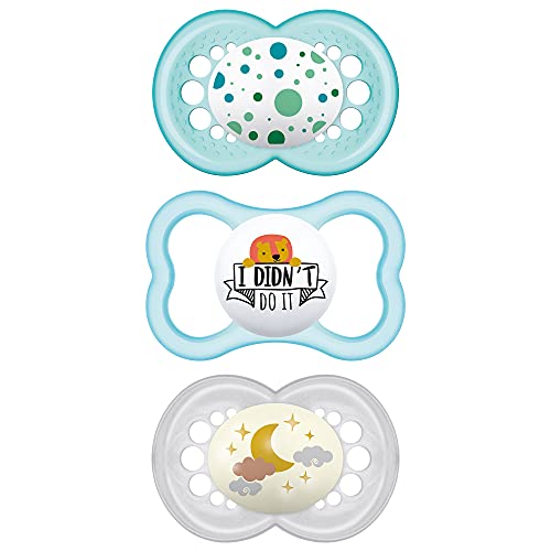 MAM Variety Pack Baby Pacifier, Includes 3 Types of Pacifiers, Nipple ...