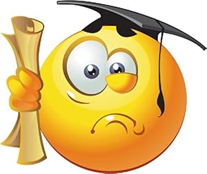 Cartoon Funny Education Graduate Sad Smile Car Bumper Sticker Decal 12 ...