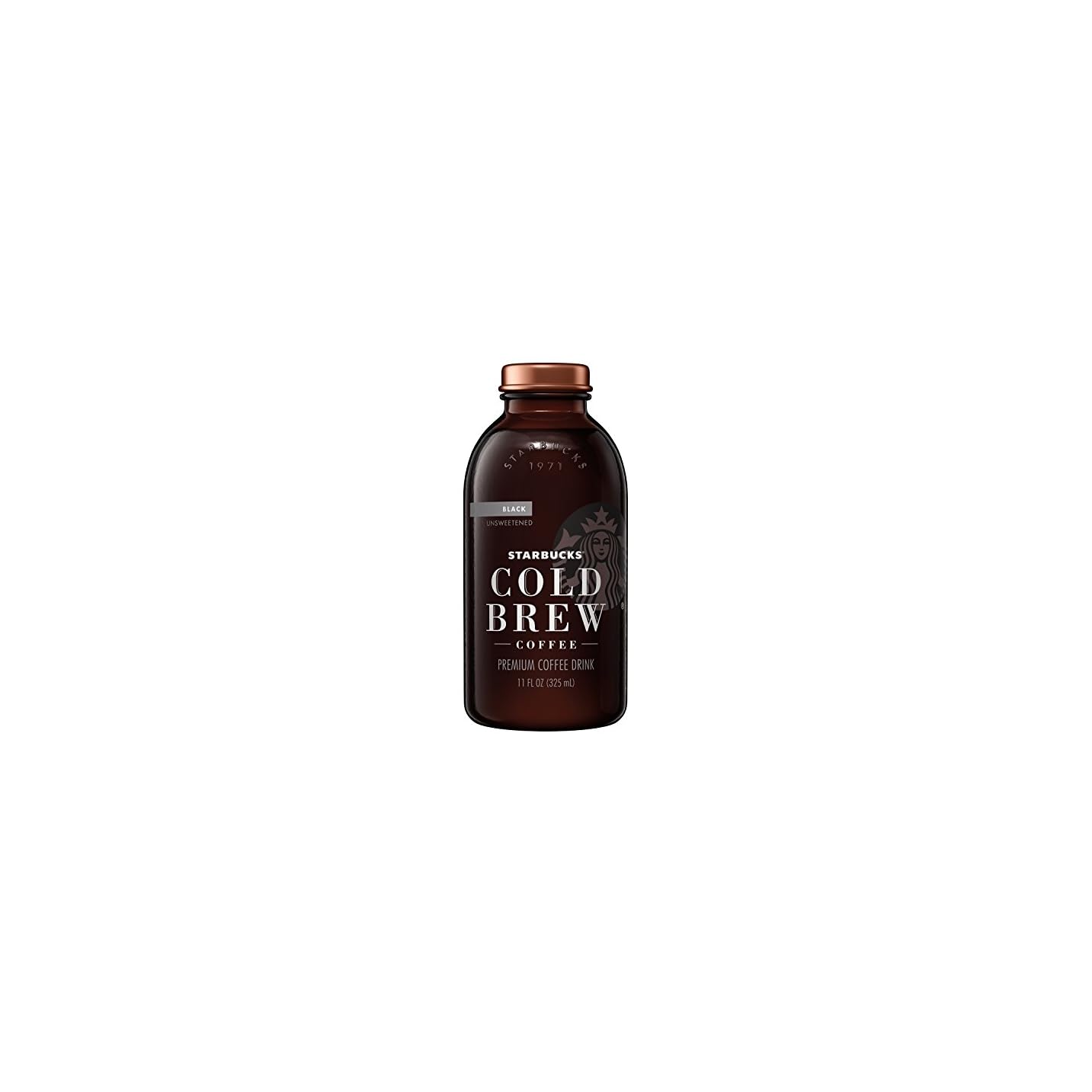 Starbucks Cold Brew Coffee, Black Unsweetened, 11 oz Glass Bottles, 6 ...