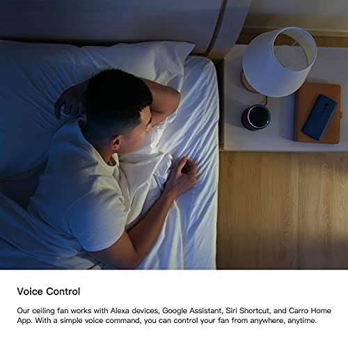 Carro Modern Indoor/Outdoor Smart ceiling fan 56" 3 Blade with remote ...