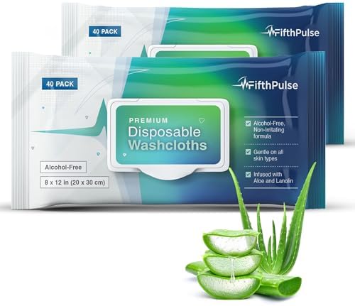 Disposable Body Wipes For Adults (2 x 40 Packs) - Premoistened Body ...