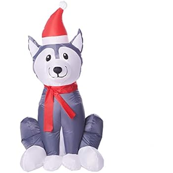 Amazon.com: Holiday Time 3.5 Ft. Inflatable Husky Dog: Garden & Outdoor