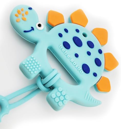 Dinosaur Toys Baby Teething Toys Teether with Pacifier Clip for Infant ...