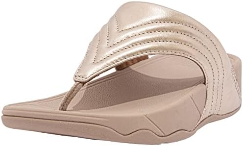 FitFlop Women's Walkstar Leather Toe-Post Sandals Rose Gold 9, Rose ...