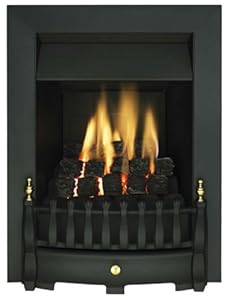 Ekofires 3030 Living Flame Gas Fire Black 'Blenhiem' Full Depth Gas ...