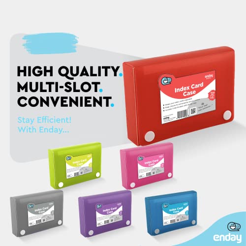 Index Card Holder Red, 3x5 Note Flash Card Organizer Case, File Box ...