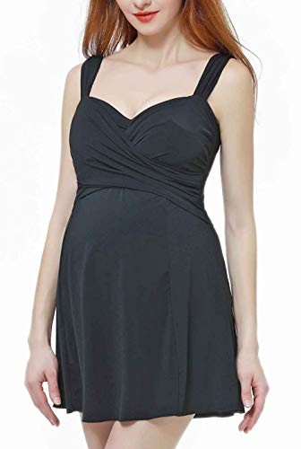 Momo Maternity Bathing Suit UPF 50 One Piece Swimdress Women's ...