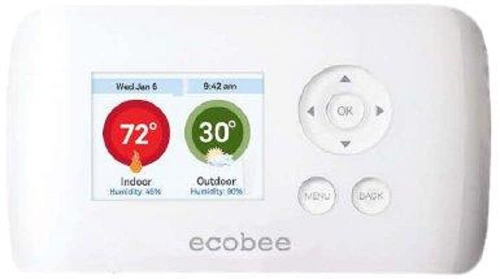 ecobee Smart Si Thermostat 2 Heat-2 Cool with Full Color NON-Touch ...