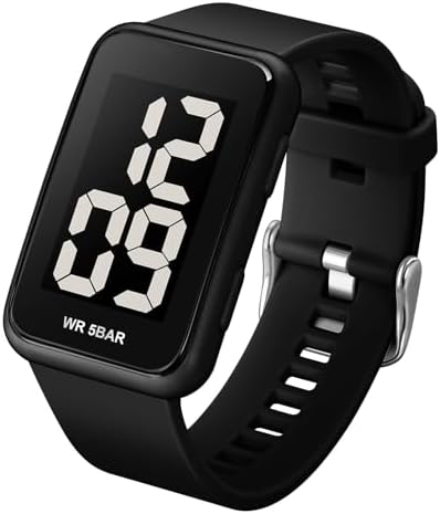 سعر Digital Watch, Square Digital Watch for Men and Women - Waterproof ...