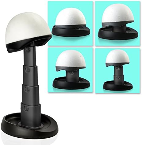 Adolfo Design Adjustable Wig Head for Travel and Salon - Black Stand ...