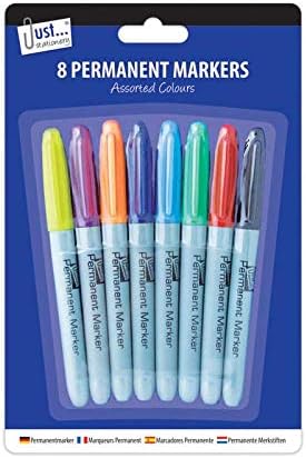 Pack Of 8 Coloured Permanent Markers: Amazon.co.uk: Office Products