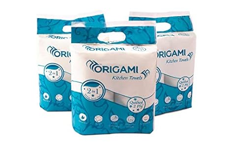 Origami Absorbent 2 ply Kitchen Towels/Kitchen Tissue Rolls/Kitchen ...