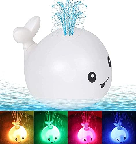 Baby Bath Toys, Fountain Light Up Whale Baby Pool Toddlers Toy with LED ...
