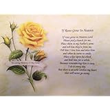Amazon.com - In Memory of Mother "If Roses Grow in Heaven" Memorial ...