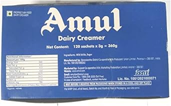 AMUL Dairy Creamer Single Serve Packet 3 GM (120 SACHETS): Amazon.in ...