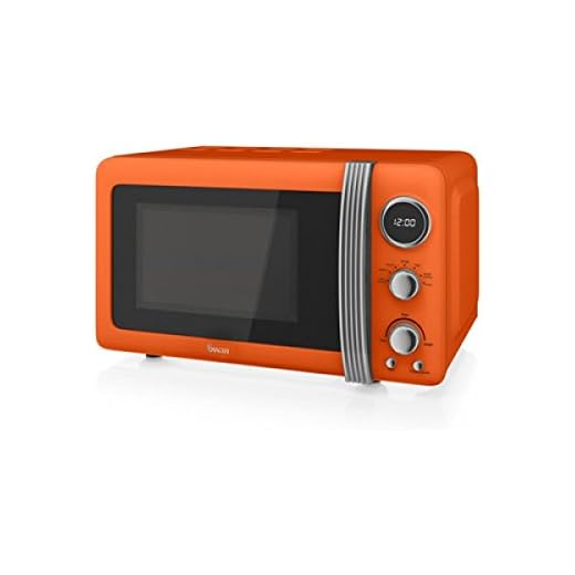 Swan Retro Orange Digital Microwave - My Kitchen Accessories