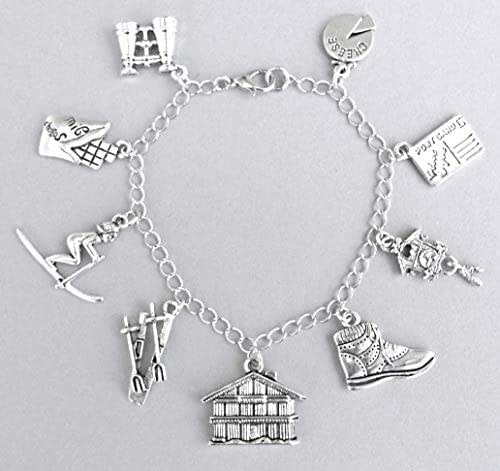 Amazon.com: Switzerland Charm Bracelet or Necklace, Europe Travel Gift ...