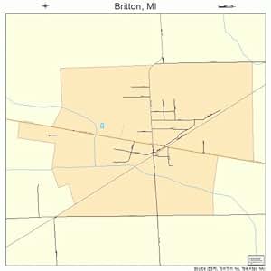 Amazon.com: Large Street & Road Map of Britton, Michigan MI - Printed ...