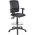 Multi-Function Leather Drafting Chair Adjustable T-arms, Ergonomic ...