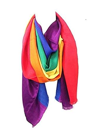 Gay LGBT Pride Rainbow Pashmina Scarf at Amazon Women’s Clothing store